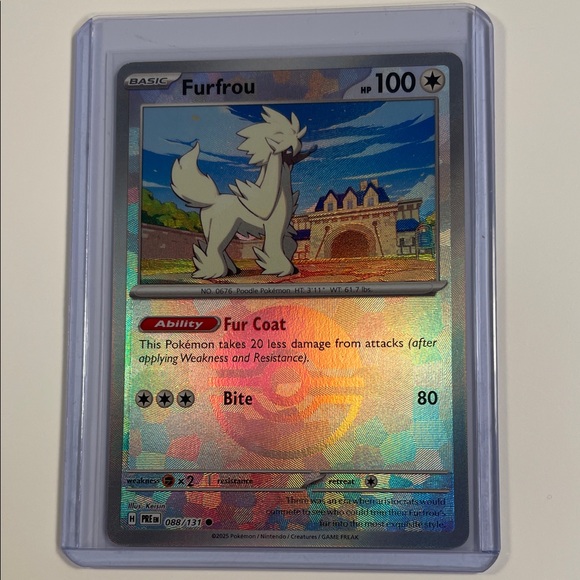 Pokemon | Toys | Pokemon Trading Card Furfrou With Blue And Silver Hues ...